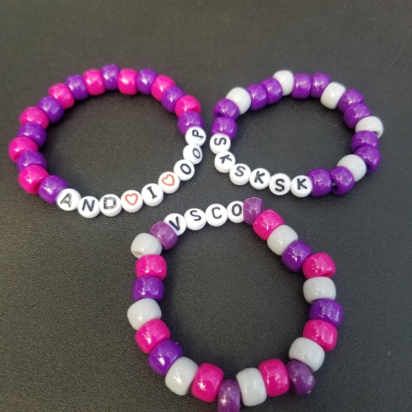 Jewelry | Vsco Sksksk And I Opp Pony Bead Kandi Bracelet | Poshmark
